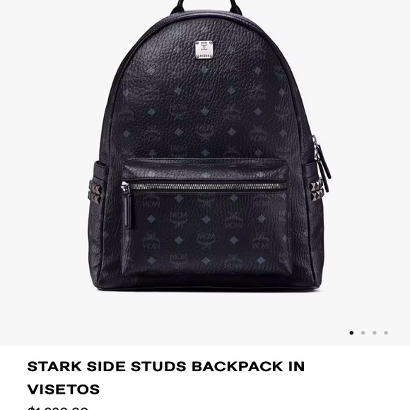 MCM | Bags | Mcm Black Stark Side Studs Backpack | Poshmark